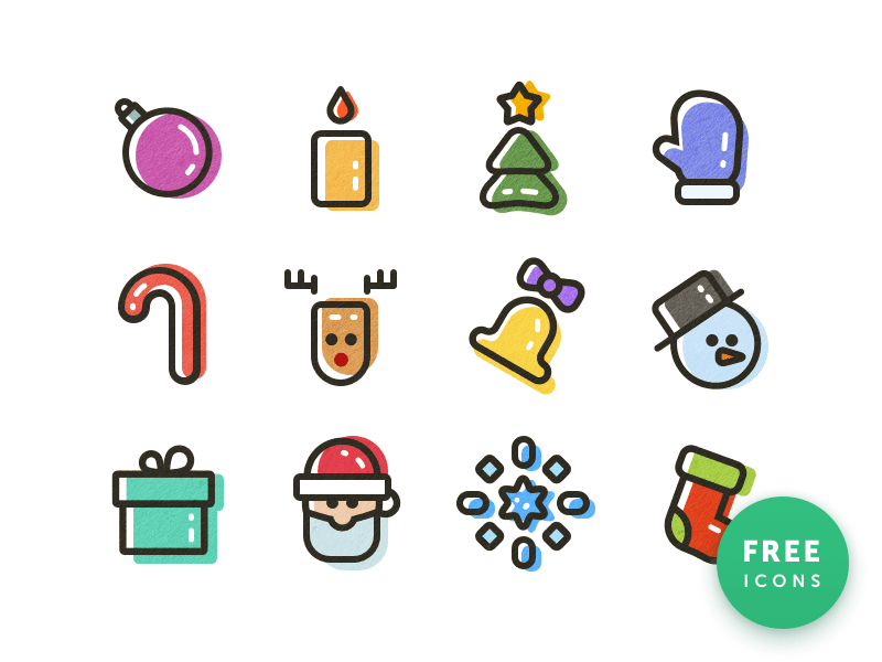 16 бесплатных наборов новогодних иконок